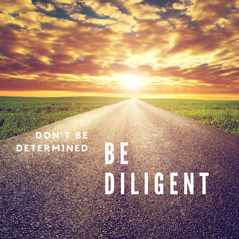 Don't Be Determined, Be Diligent! - JeffManess.com